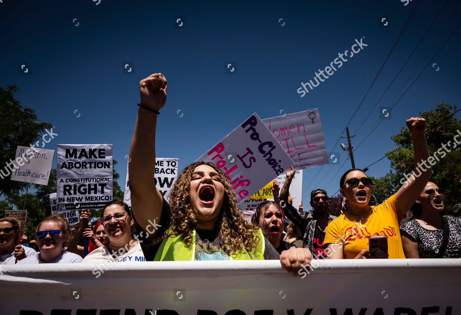 Alyssa Sanchez Center Yells She Marches Editorial Stock Photo - Stock ...