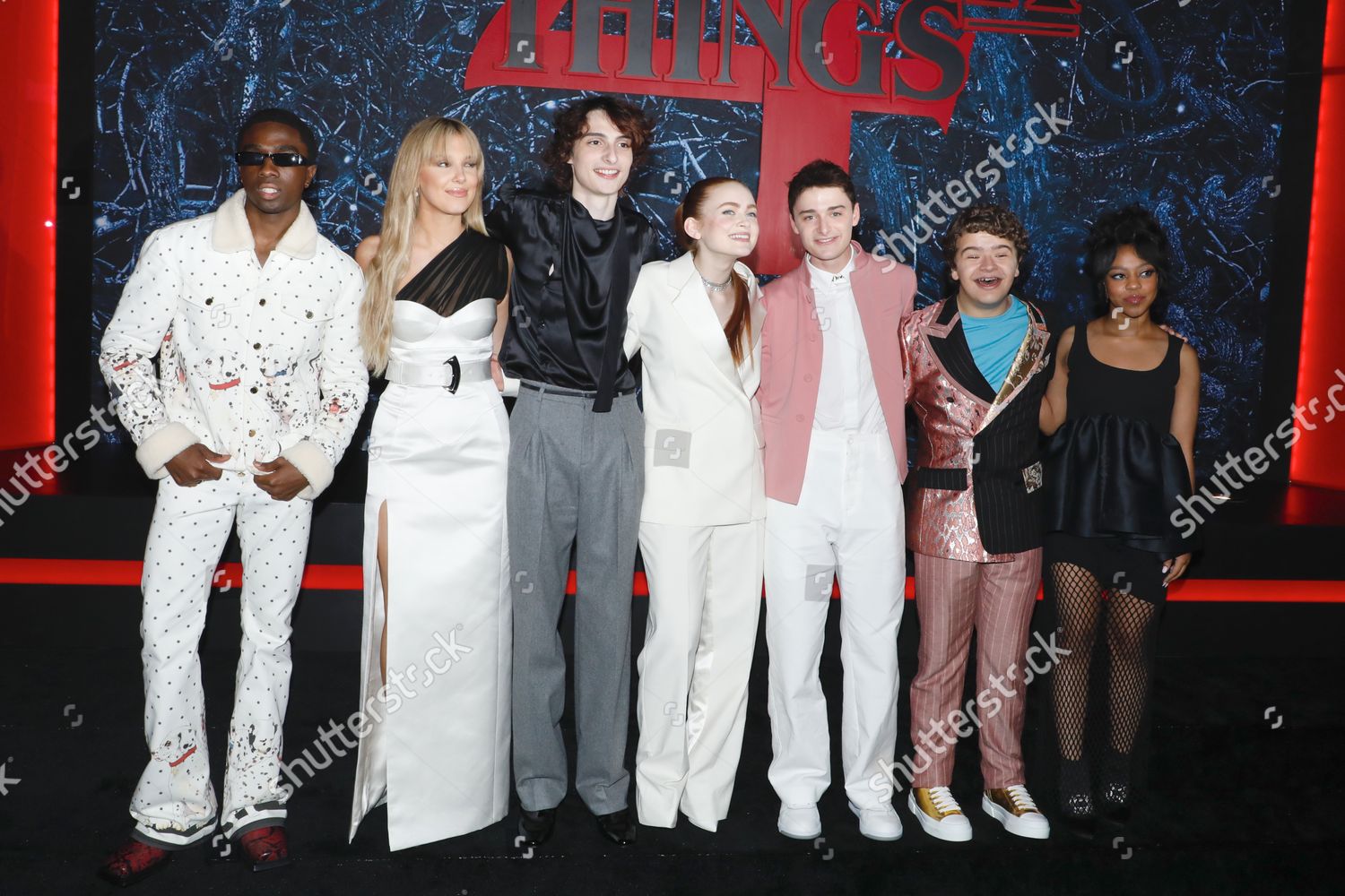 Caleb Mclaughlin Millie Bobby Brown Finn Editorial Stock Photo - Stock Image | Shutterstock