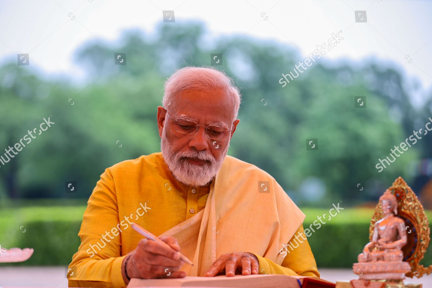 Indian Prime Minister Narendra Modi Signs Editorial Stock Photo - Stock ...