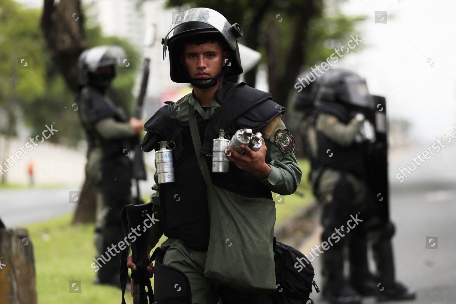 Member National Police Carry Tear Gas Editorial Stock Photo - Stock ...
