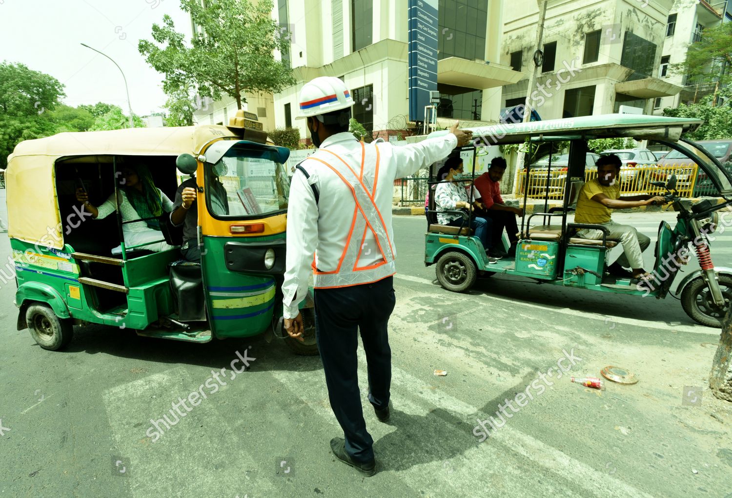 Entry Restrictions Auto Rickshaws Erickshaws Near Editorial Stock Photo ...