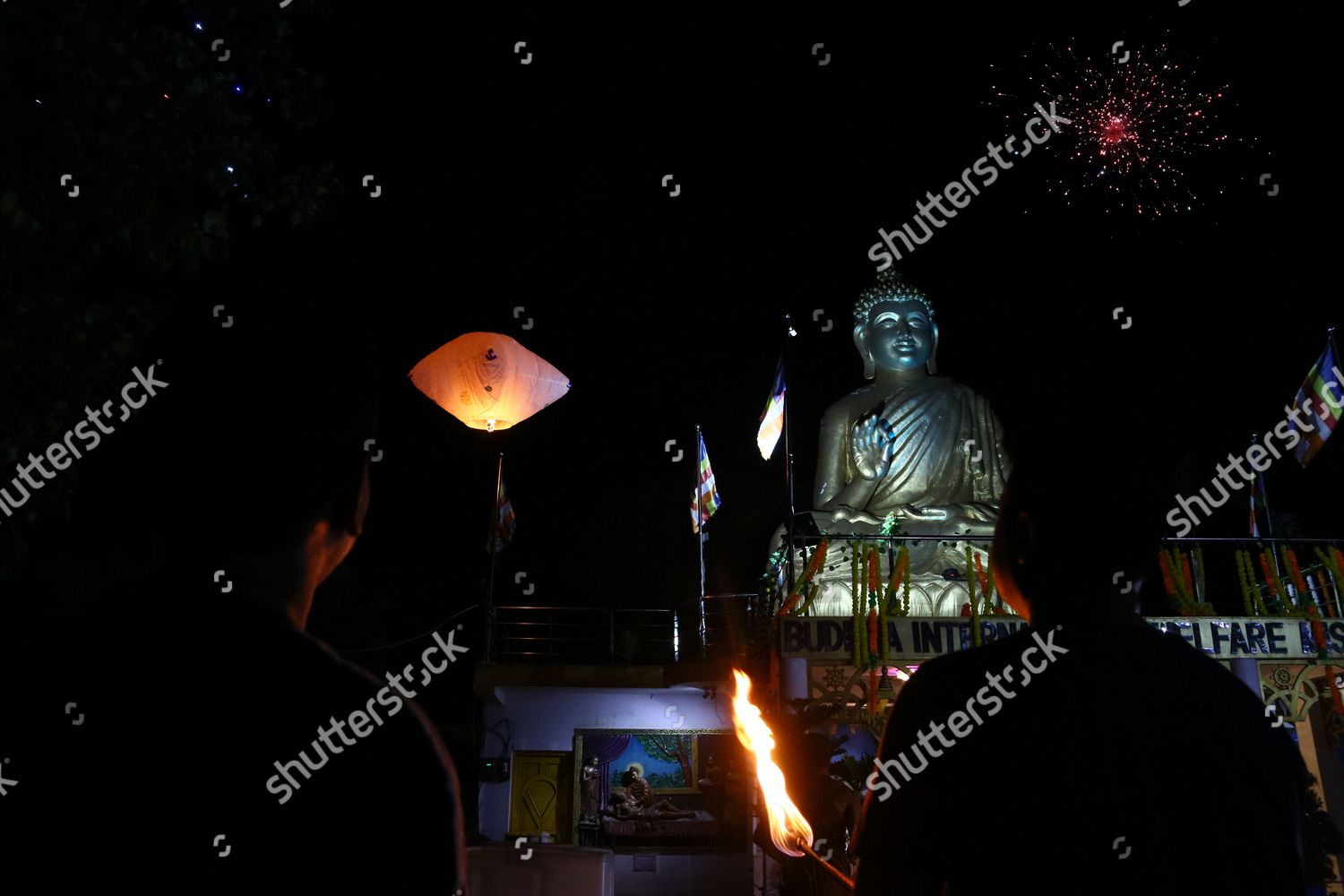 Buddhist Monks Devotees Fly Fanush Hot Editorial Stock Photo - Stock ...