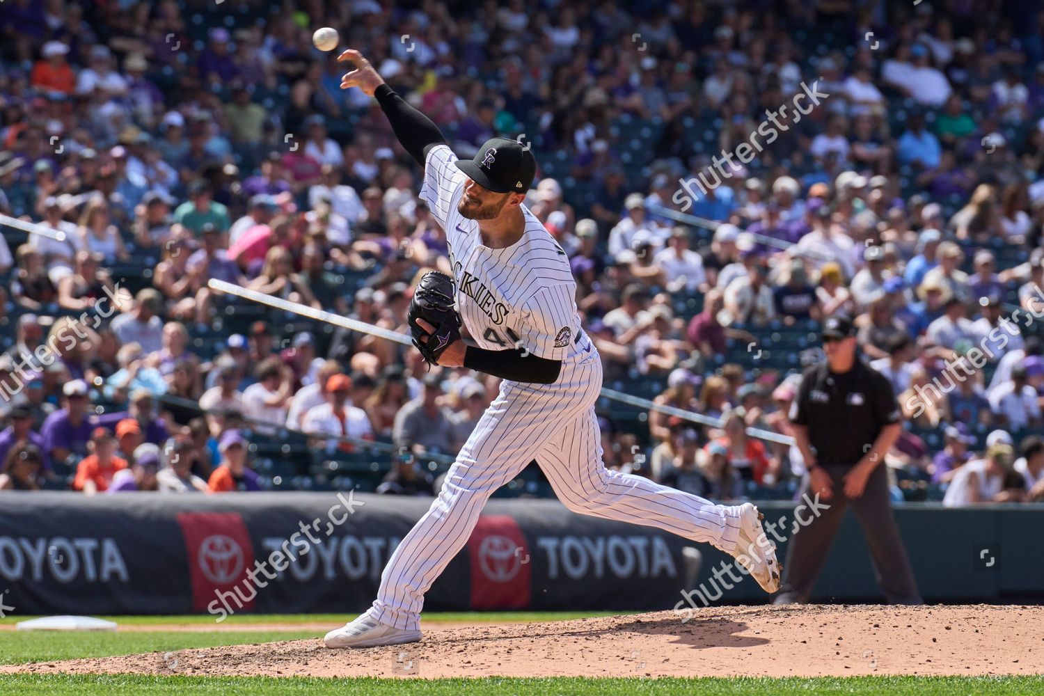Colorado Pitcher Tyler Kinley 40 Throws Editorial Stock Photo - Stock ...