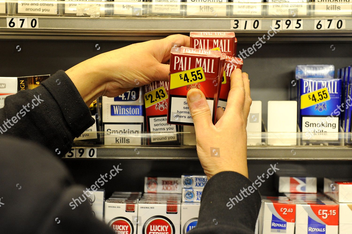 Cigarettes On Display Newsagents Editorial Stock Photo - Stock Image ...