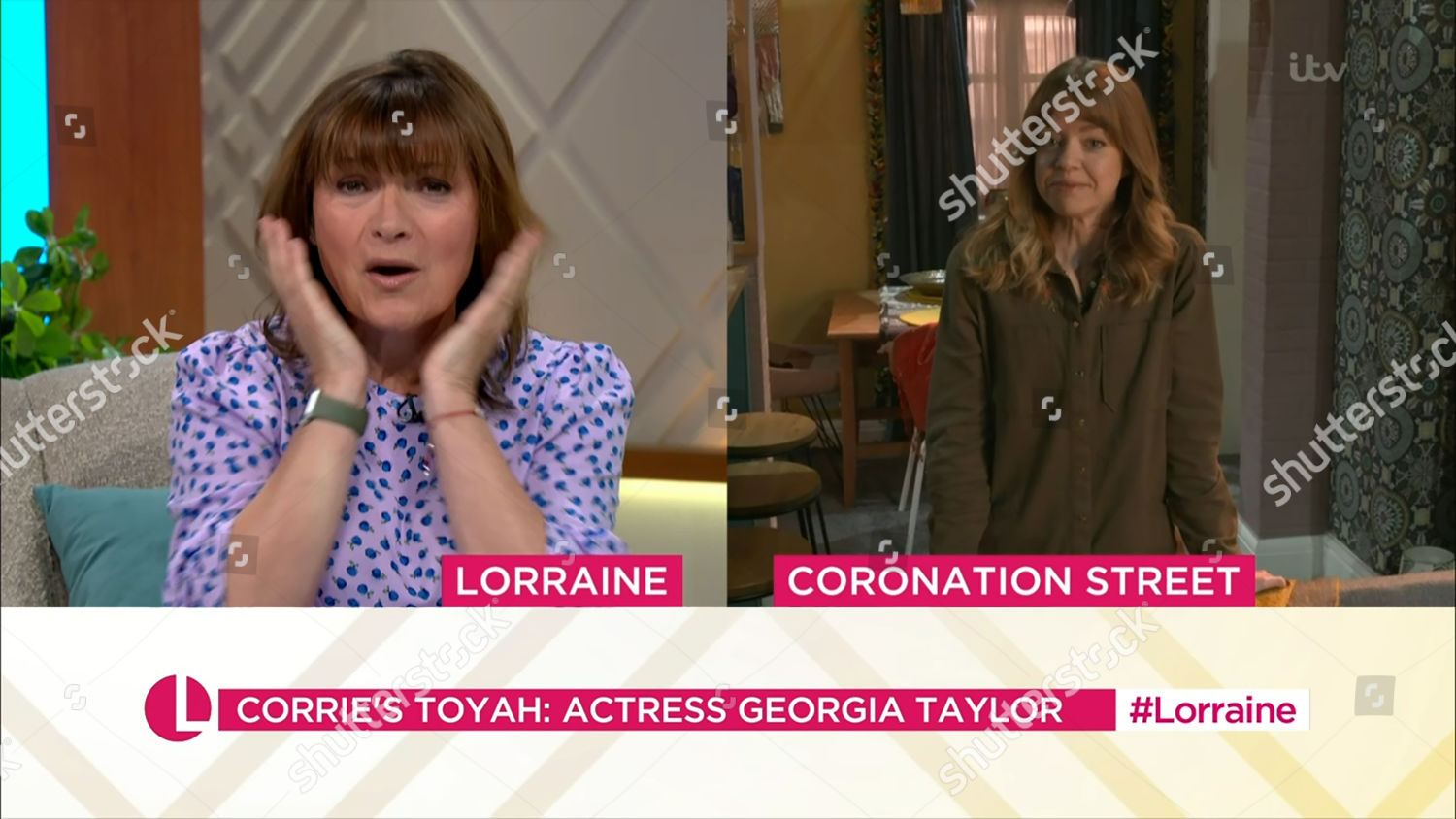Lorraine Kelly Georgia Taylor Editorial Stock Photo - Stock Image ...