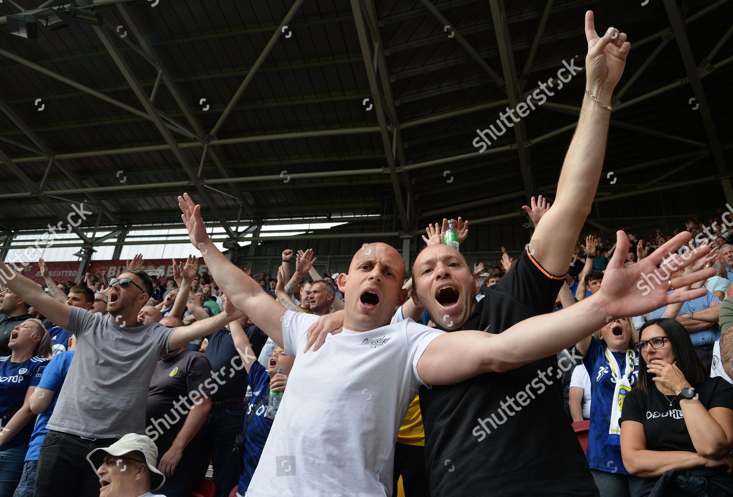 Leeds United Fans Cheer On Their Editorial Stock Photo - Stock Image ...