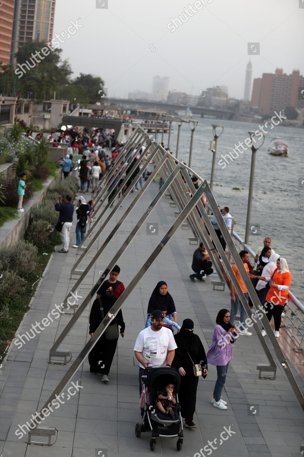 Egyptians Walk Egypts First Modern Walkway Editorial Stock Photo ...