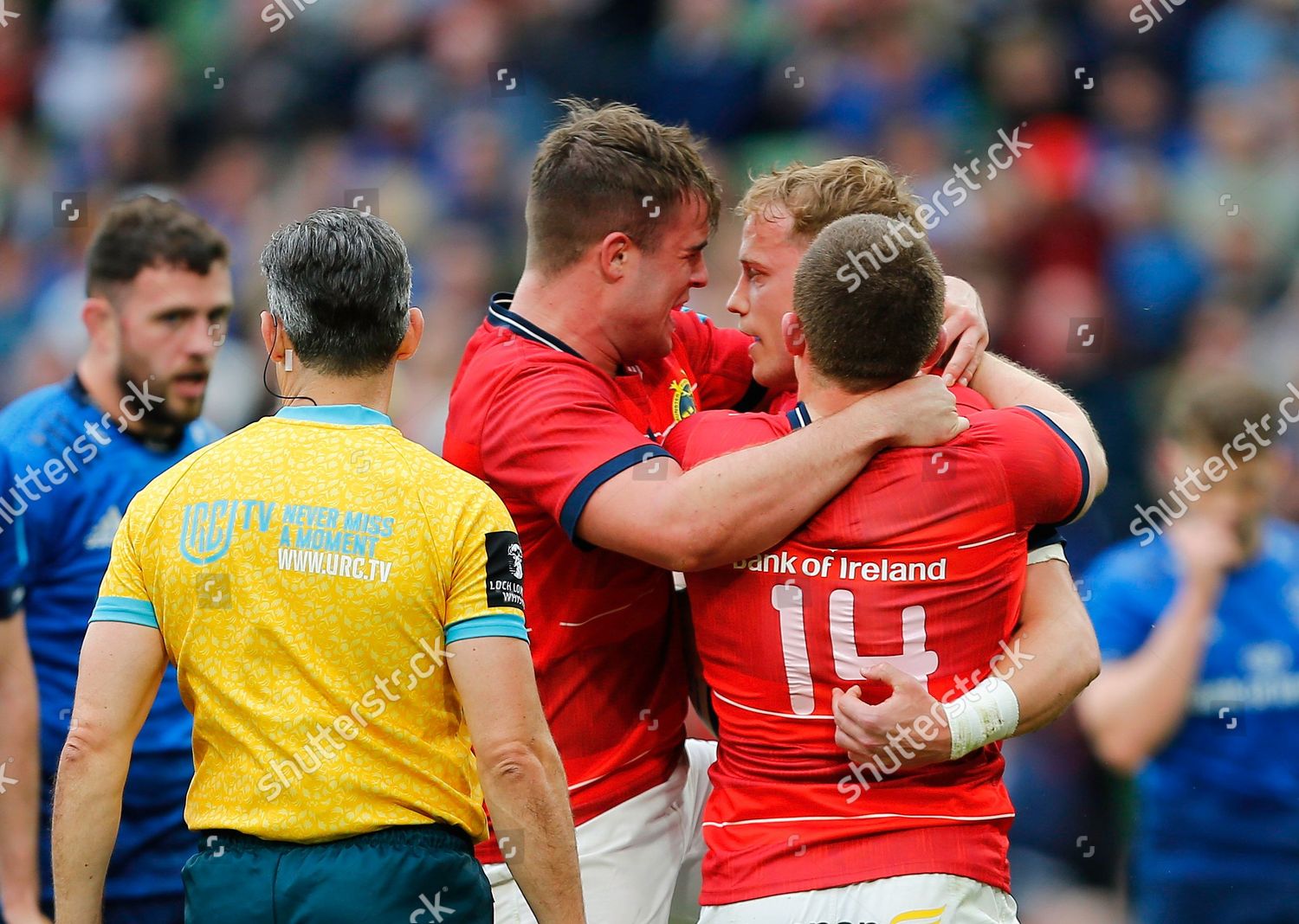 Mike Haley Munster Celebrates Scoring Aviva Editorial Stock Photo ...
