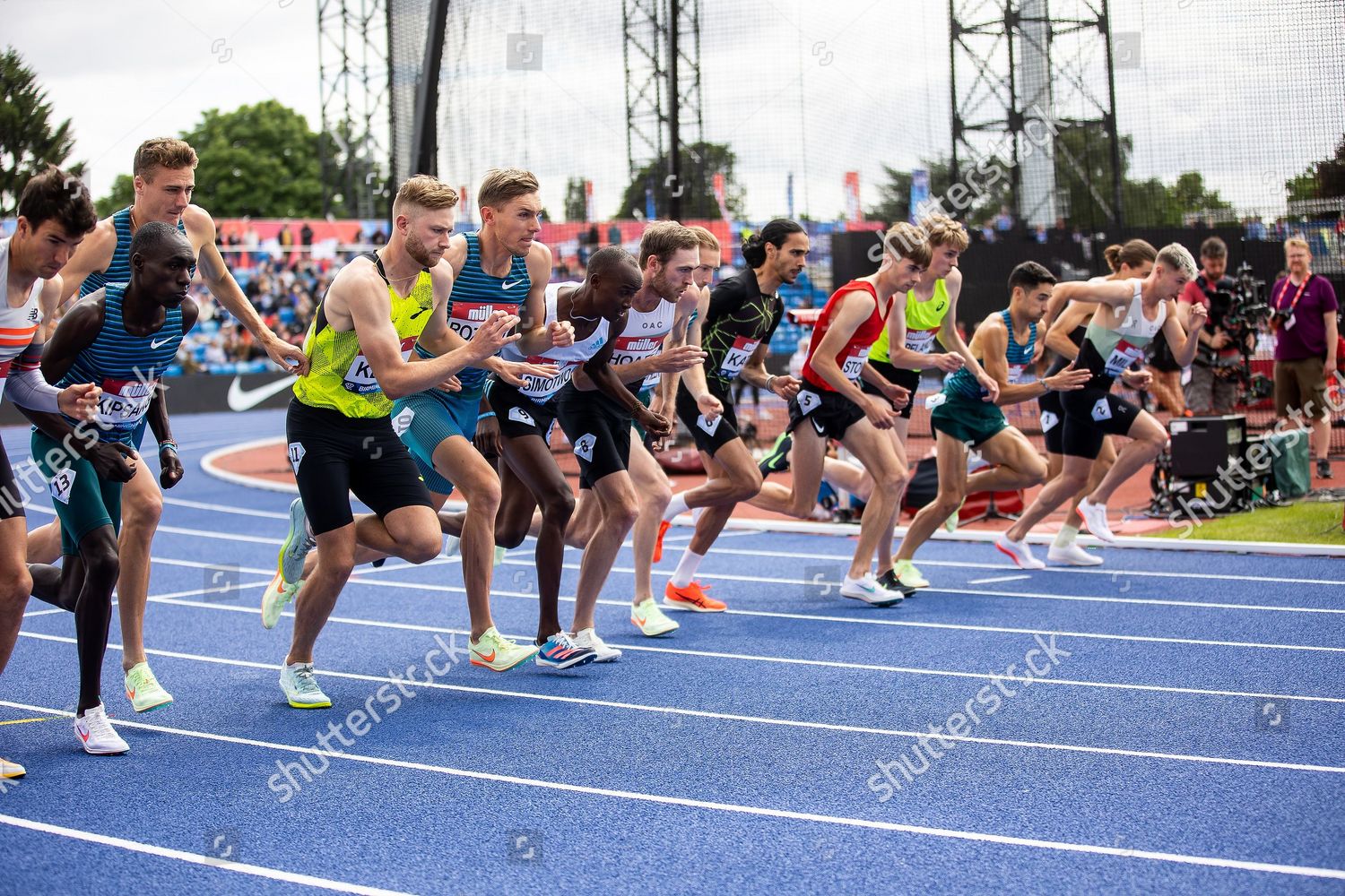 1500m Men Start During Muller Birmingham Editorial Stock Photo - Stock ...
