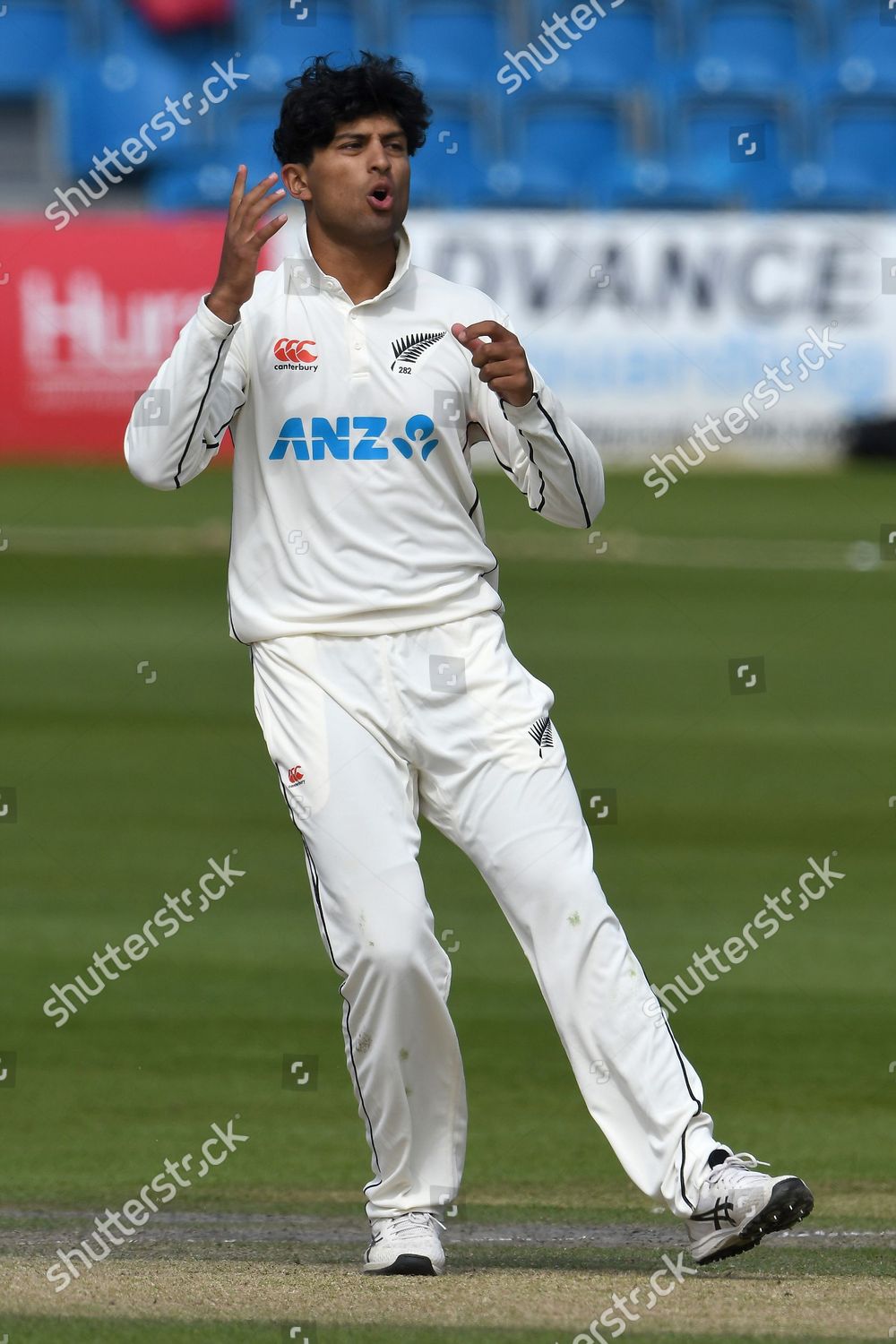 Rachin Ravindra New Zealand Bowling During Editorial Stock Photo ...