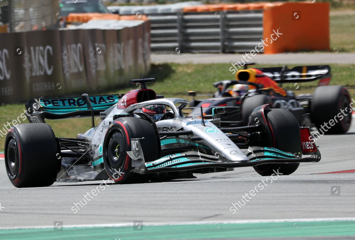 George Russells Mercedes During Formula 1 Editorial Stock Photo - Stock ...