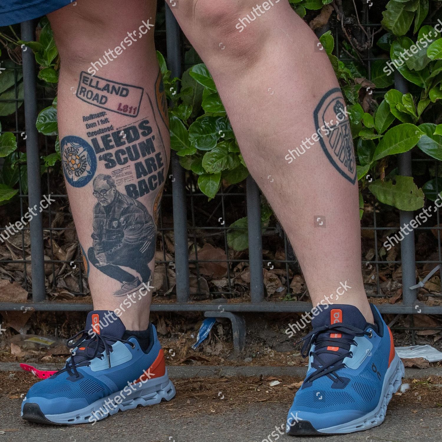 Leeds Fans Leg Tattoos Editorial Stock Photo - Stock Image | Shutterstock