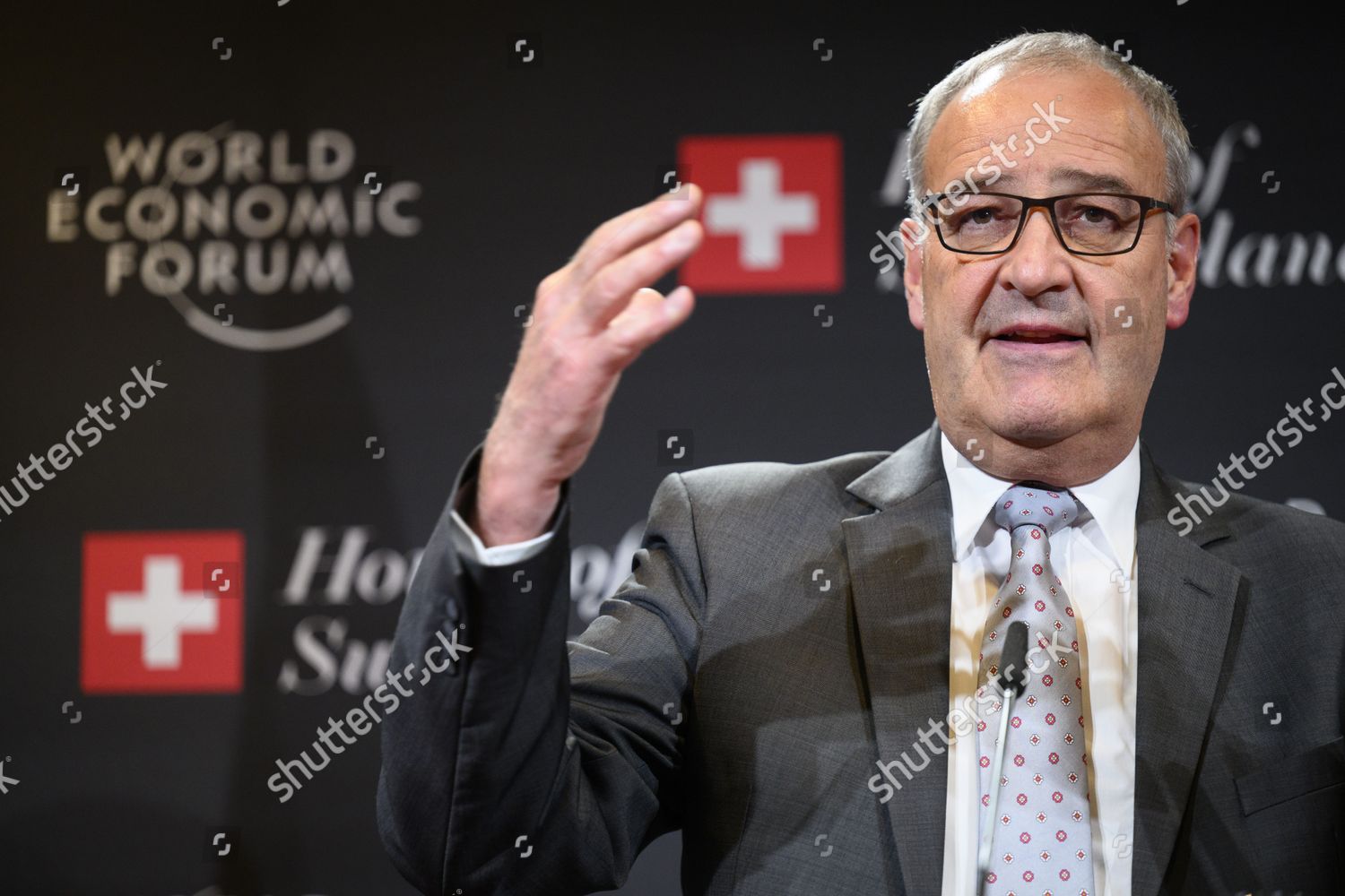 Swiss Federal Councillor Guy Parmelin Speaks Editorial Stock Photo - Stock Image | Shutterstock
