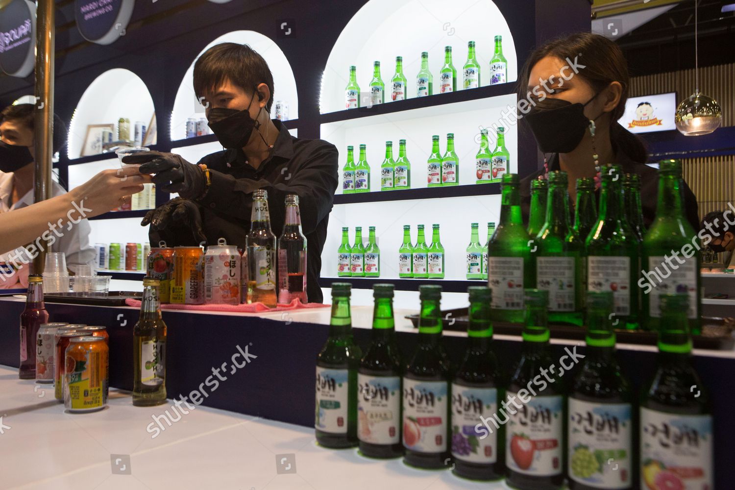 Staff Beverage Booth Distributed Drinks Those Editorial Stock Photo ...