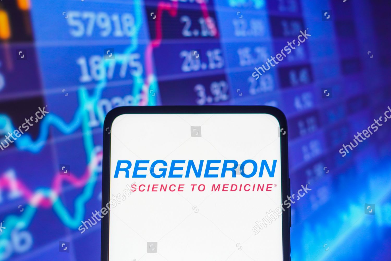 This Photo Illustration Regeneron Pharmaceuticals Logo Editorial Stock ...