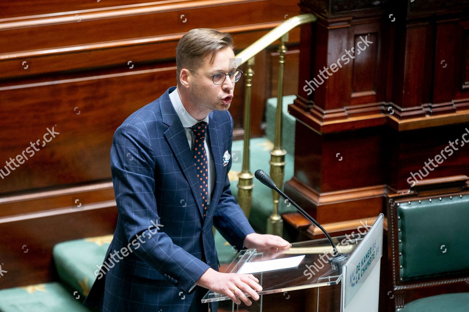 Vlaams Belangs Wouter Vermeersch Pictured During Editorial Stock Photo ...