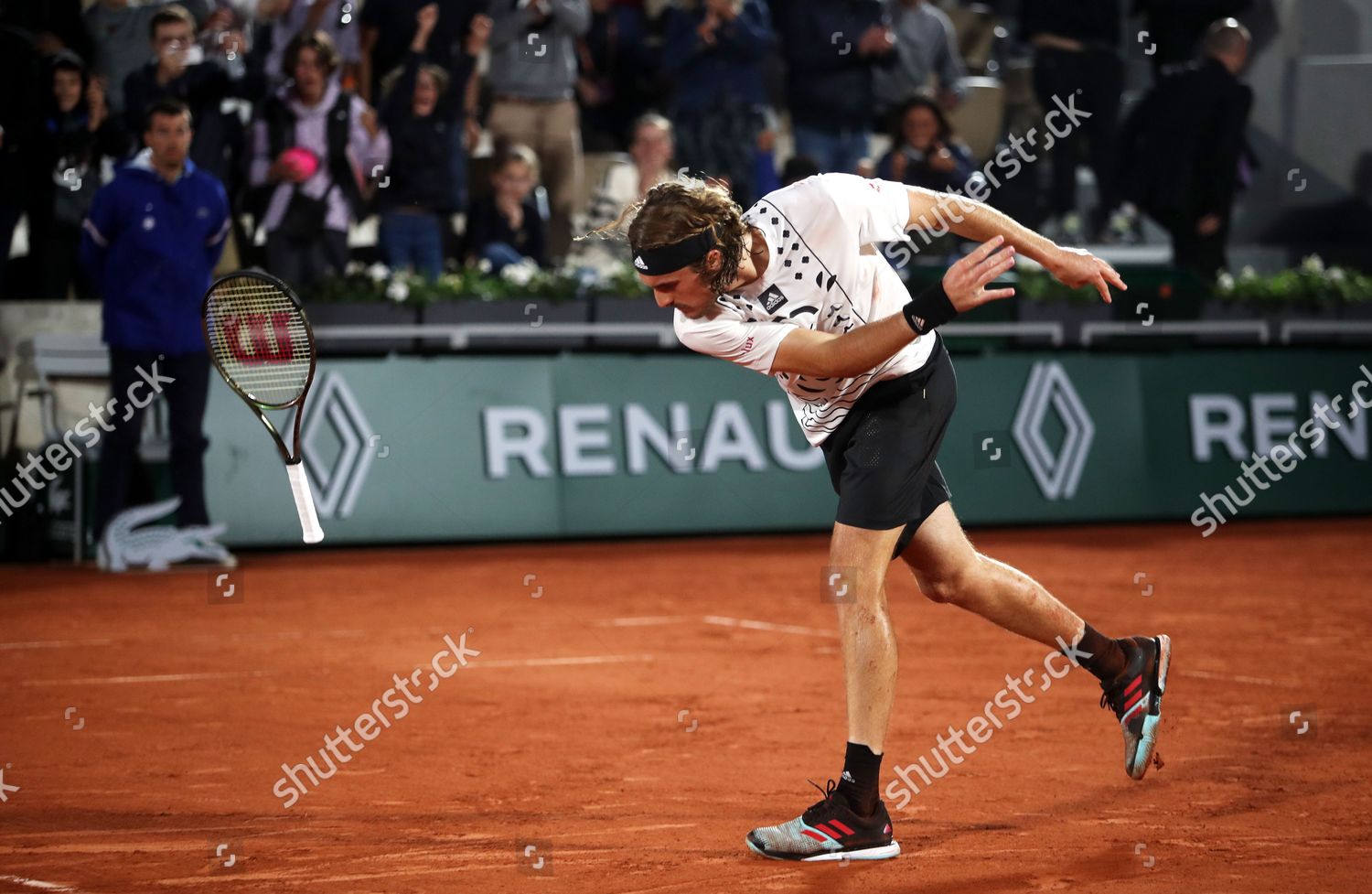 Stefanos Tsitsipas Greece Throws His Racket Editorial Stock Photo ...