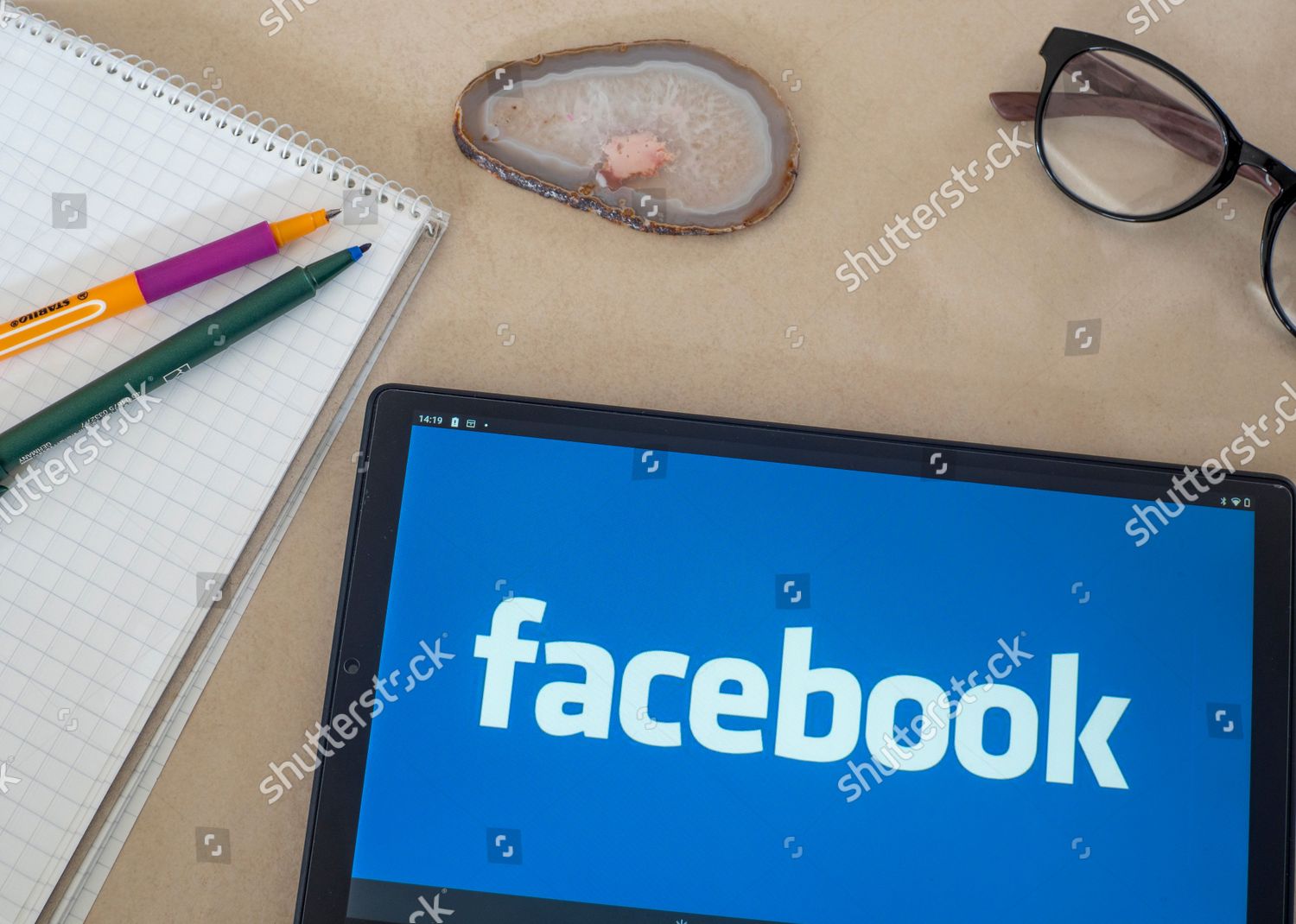 This Photo Illustration Facebook Logo Seen Editorial Stock Photo ...