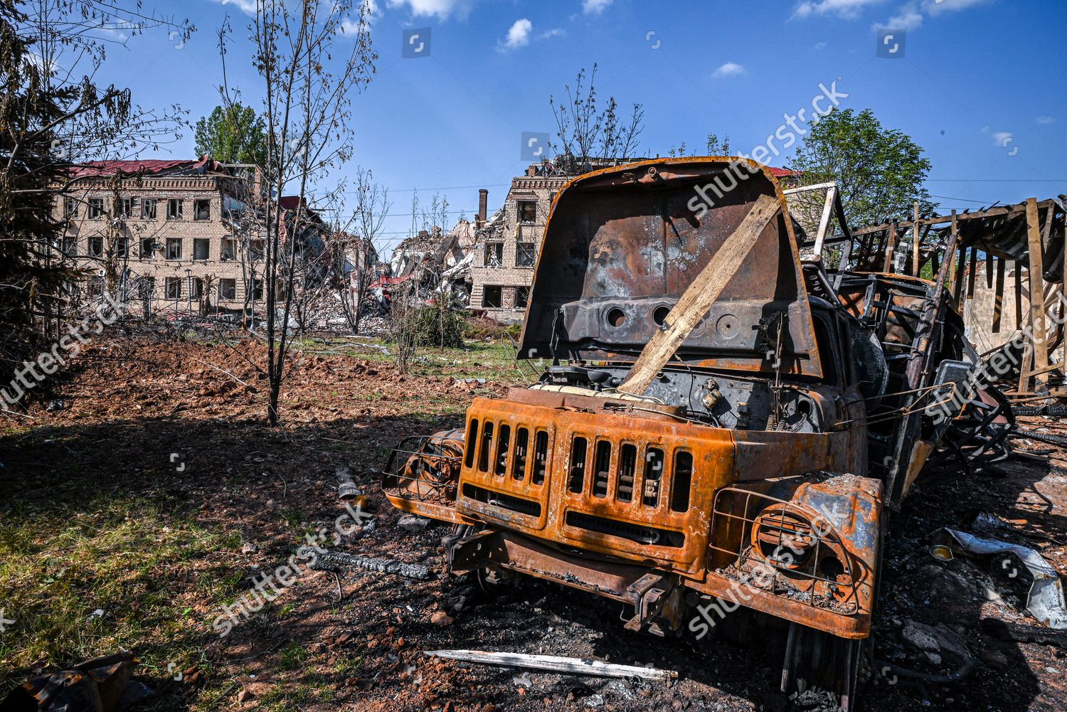 View Destroyed School Bus Town Centre Editorial Stock Photo - Stock ...