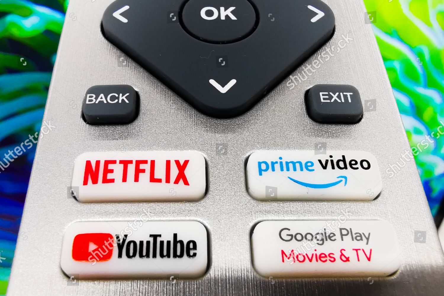 Detail Tv Remote Control Streaming Platform Editorial Stock Photo ...