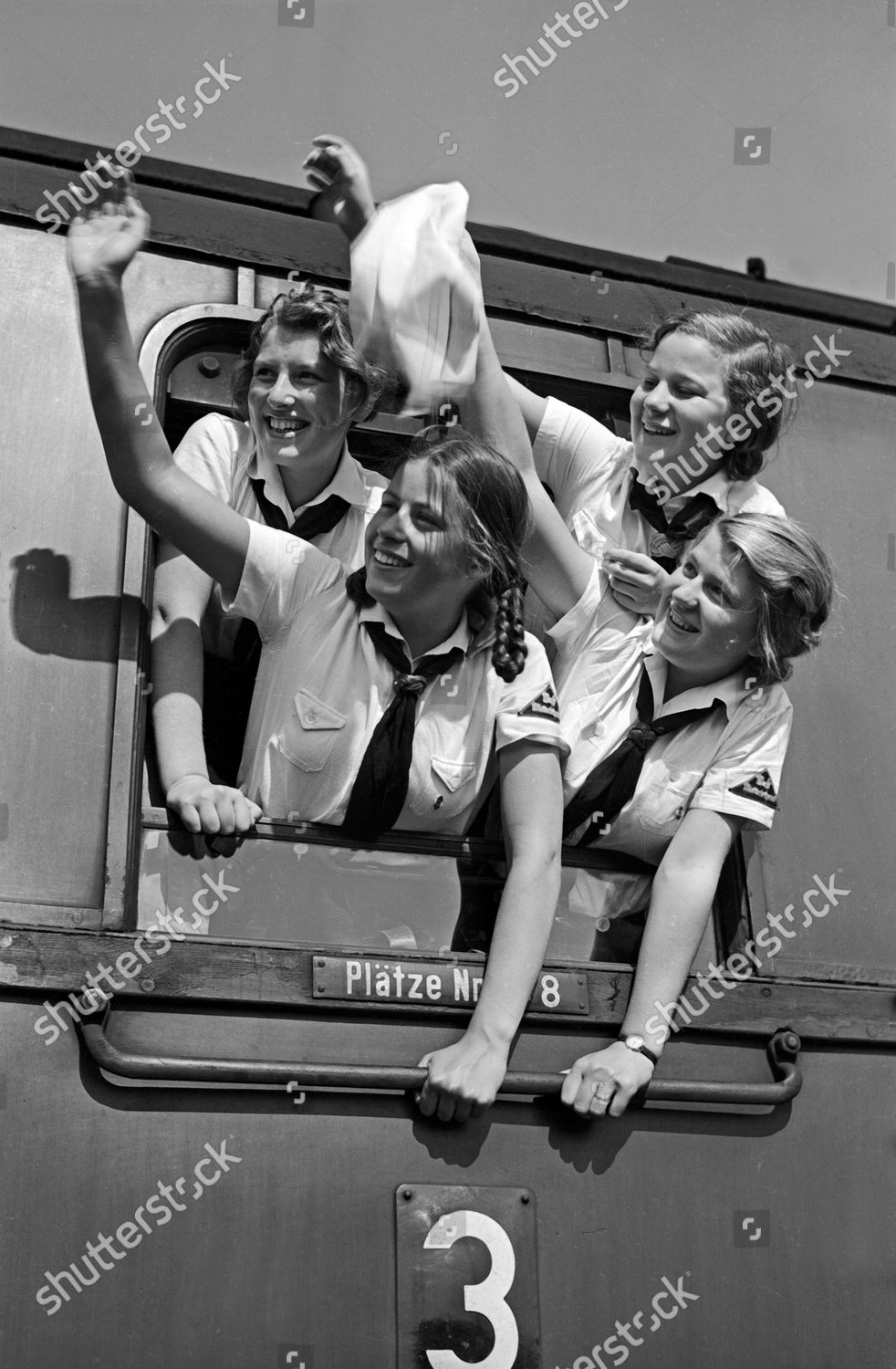 Four Happy Bdm Girls Waving Out Editorial Stock Photo - Stock Image ...
