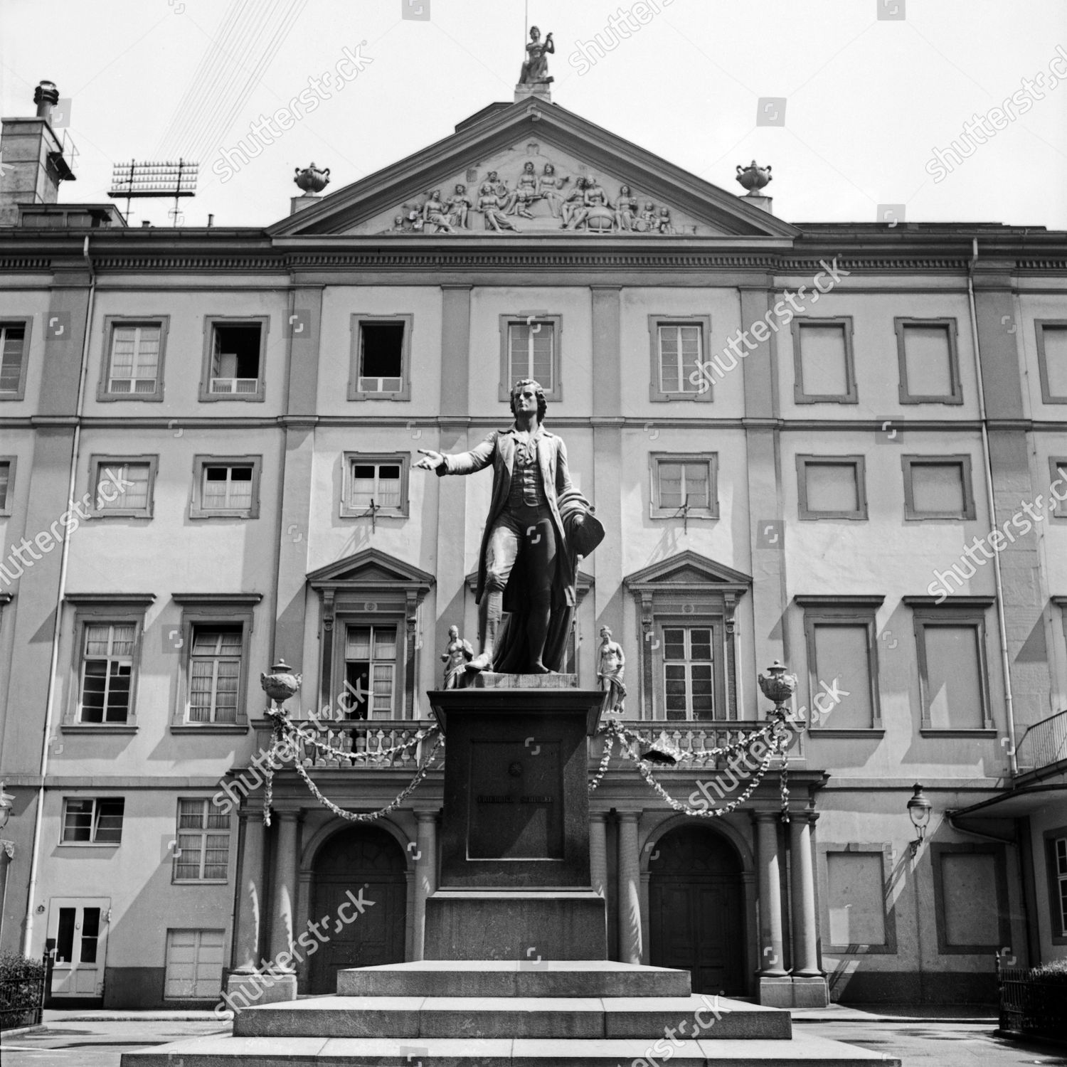 Schiller Monument Front Mannheim Theatre Germany Editorial Stock Photo ...