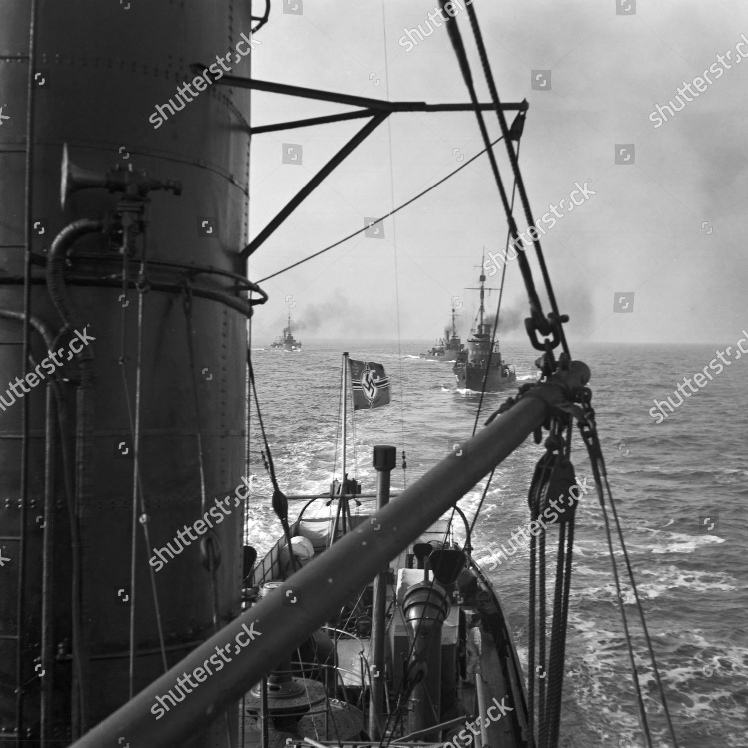 Minesweepers Exercise On Sea Germany 1930s Editorial Stock Photo ...