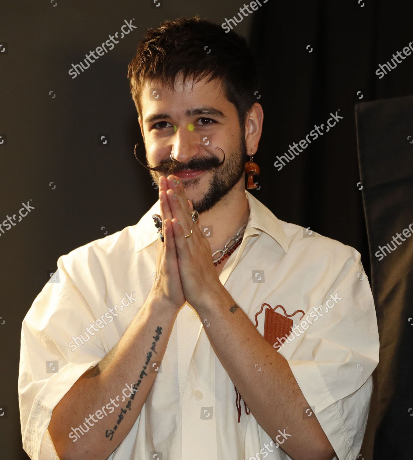 Colombian Singer Camilo Poses During Press Editorial Stock Photo ...