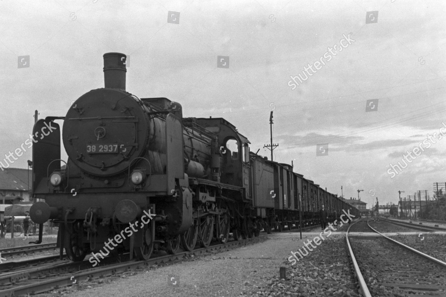 Freight Train Deutsche Reichsbahn Steam Locomotive Editorial Stock ...