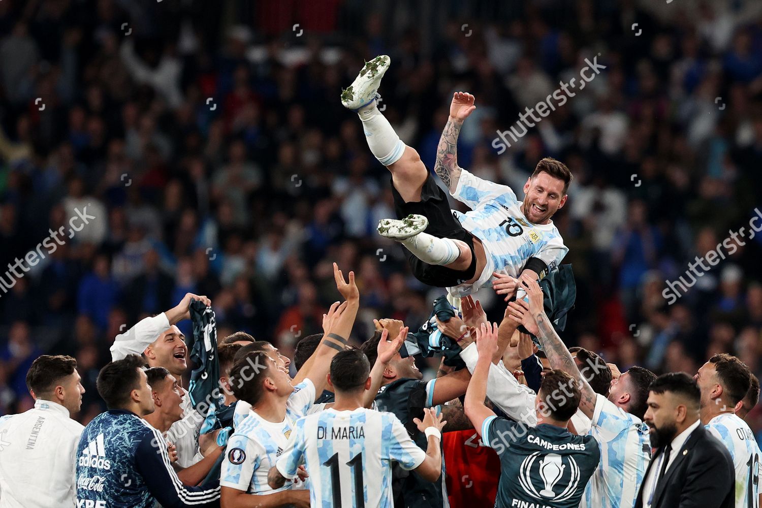 Lionel Messi Argentina Thrown Air By Editorial Stock Photo - Stock ...