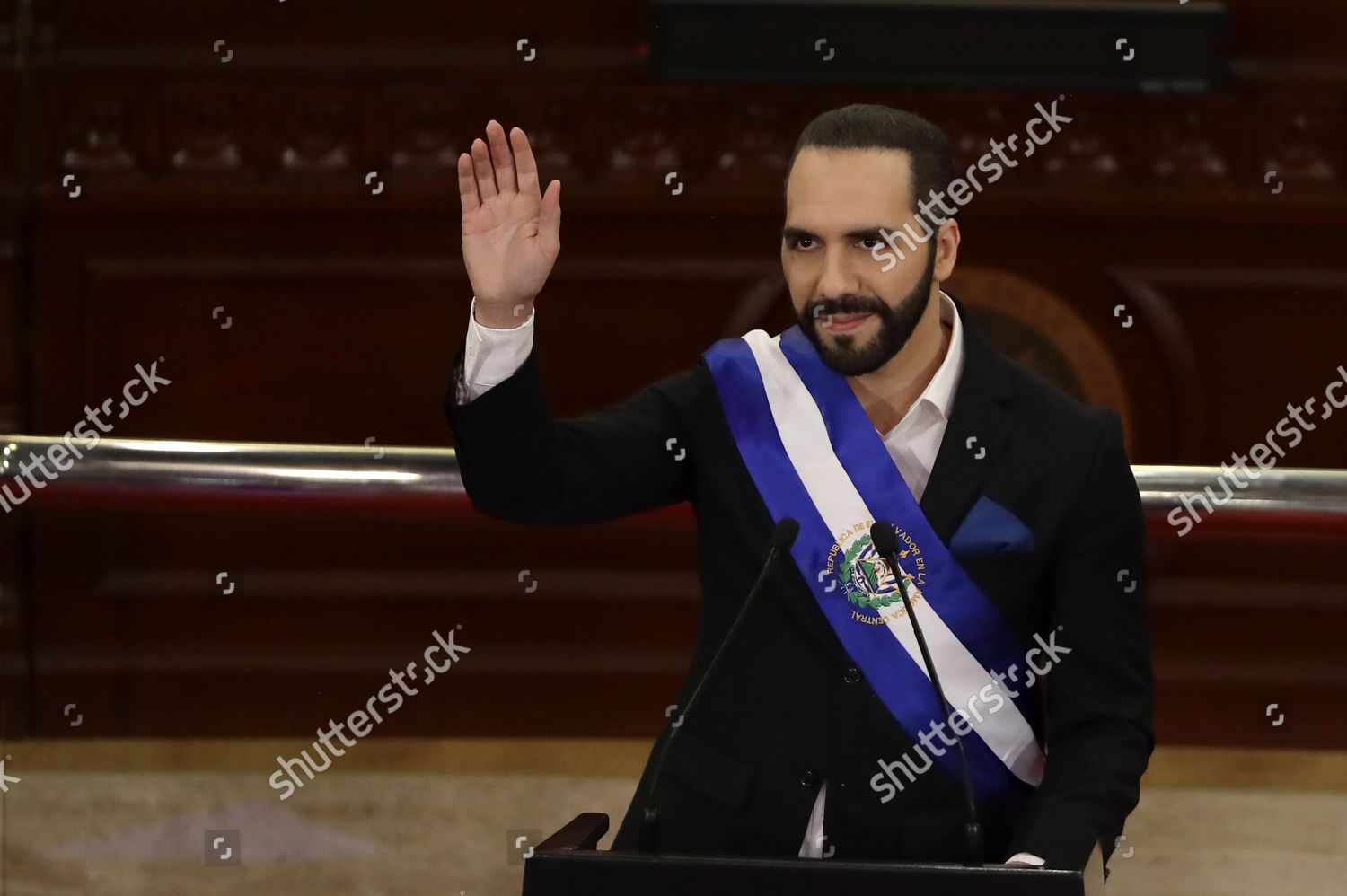 Salvadoran President Nayib Bukele Delivers Speech Editorial Stock Photo ...