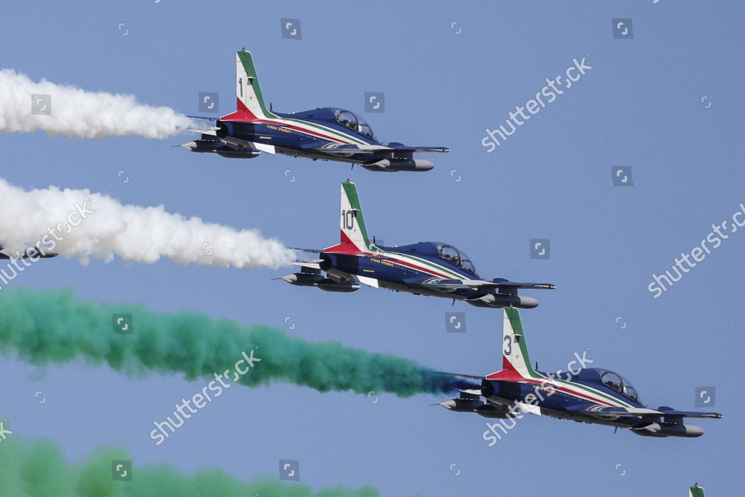 Italian Air Forces Aerobatic Demonstration Team Editorial Stock Photo ...