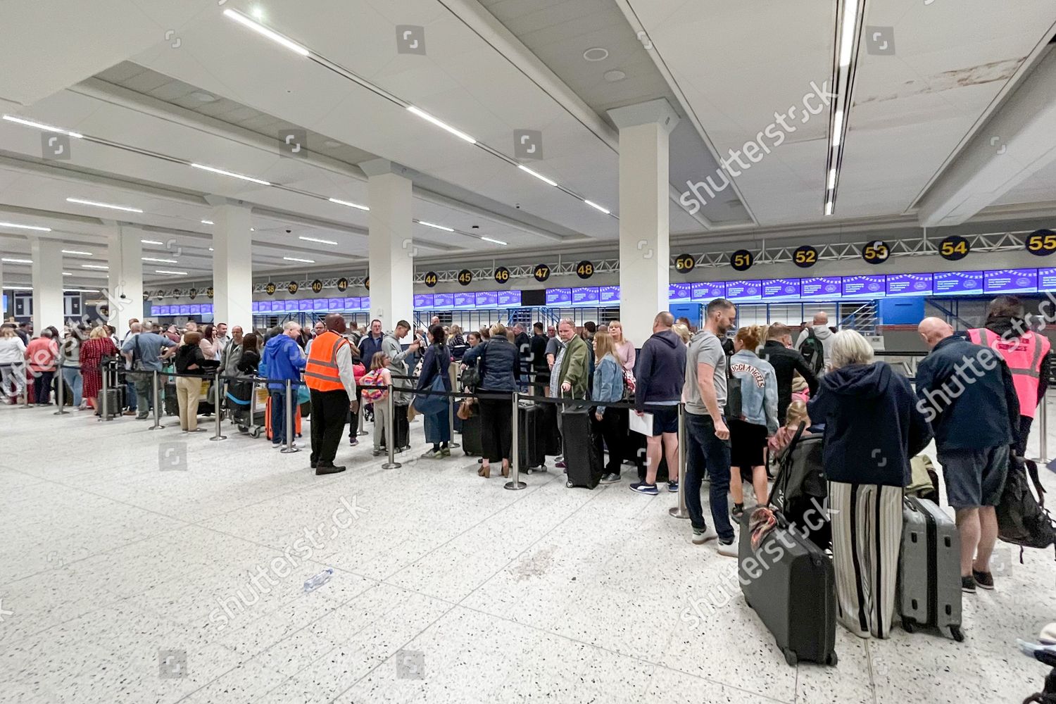 Passengers Queue Security Manchester Airports Terminal Editorial Stock ...