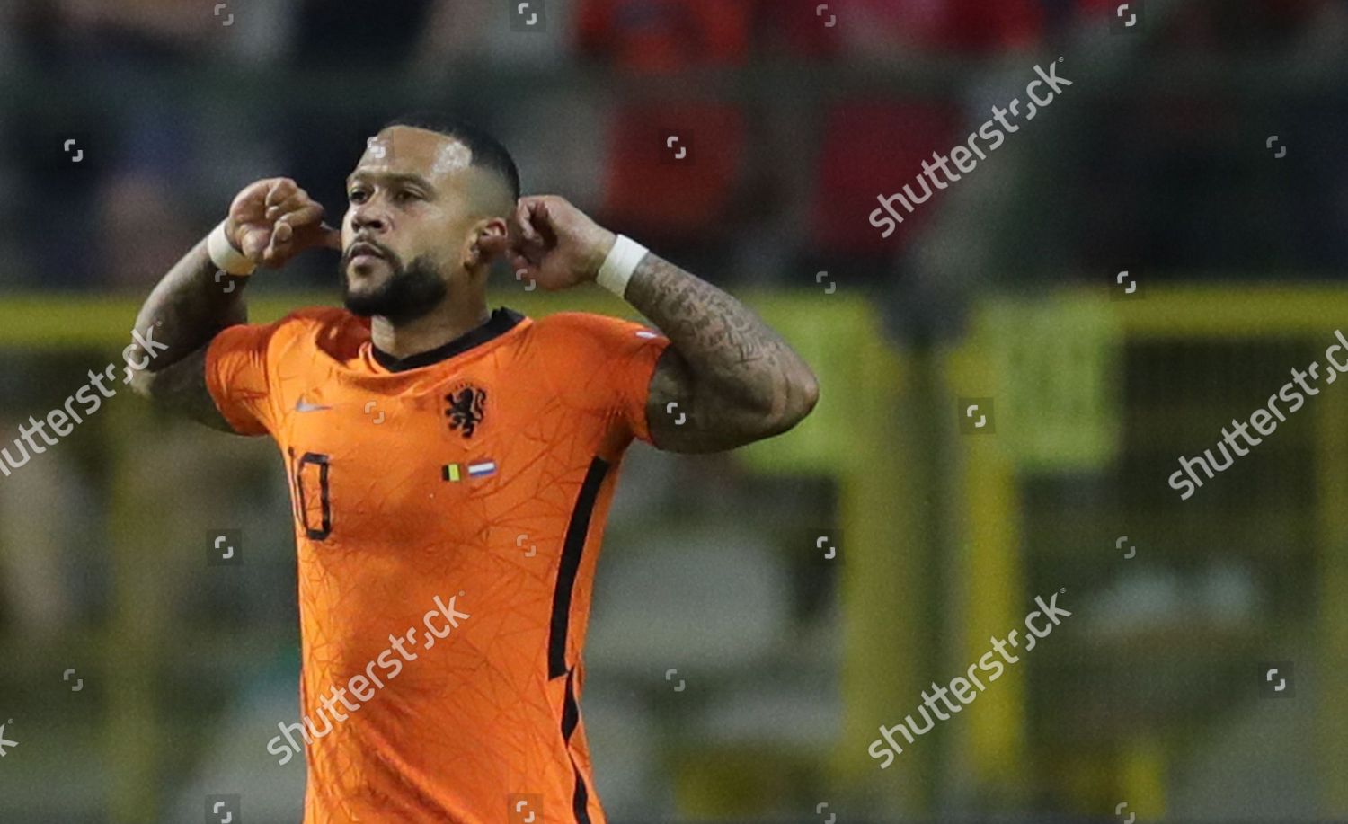 Memphis Depay Netherlands Celebrates Scoring During Editorial Stock ...
