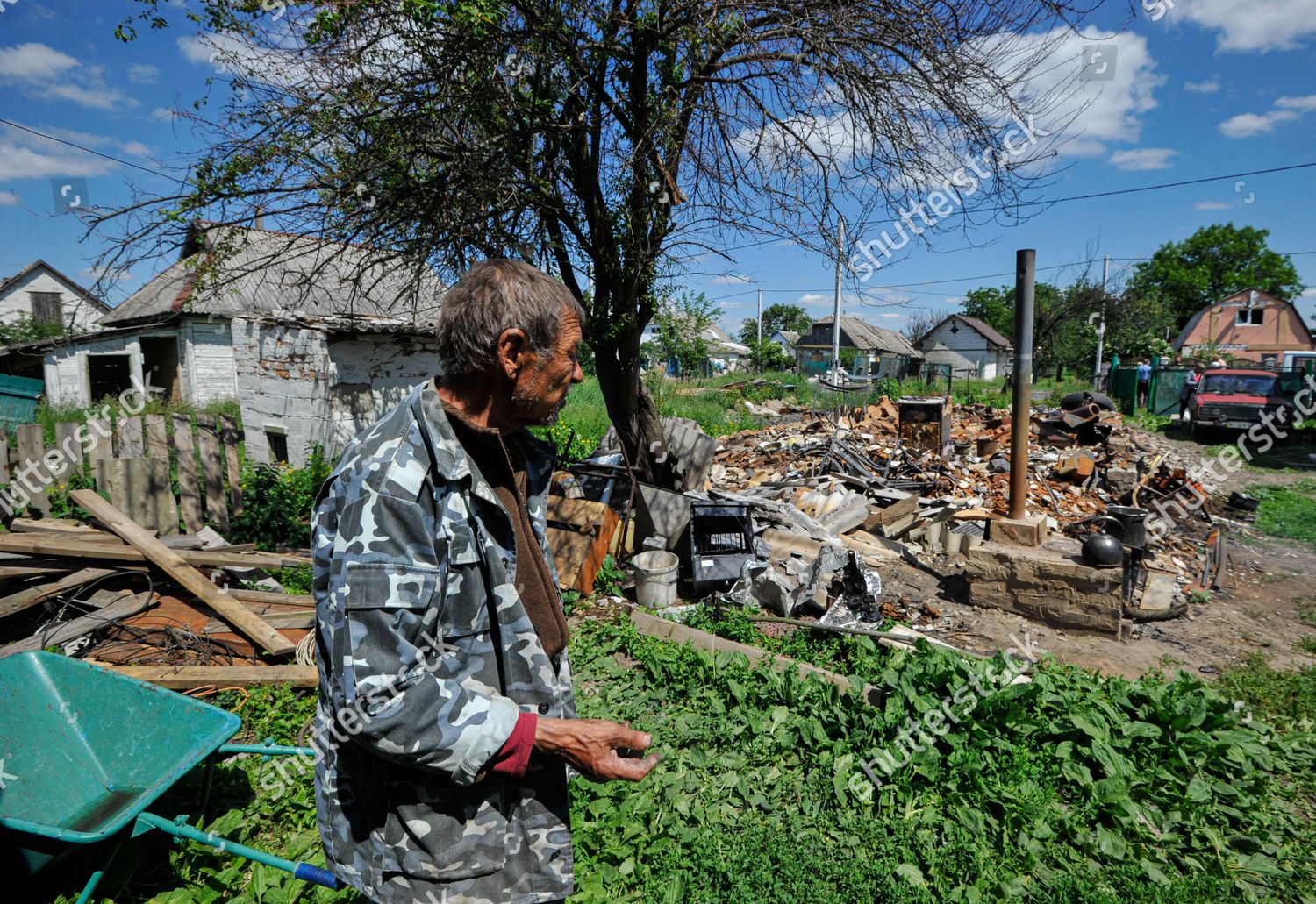 Man Looks His House Destroyed By Editorial Stock Photo - Stock Image ...