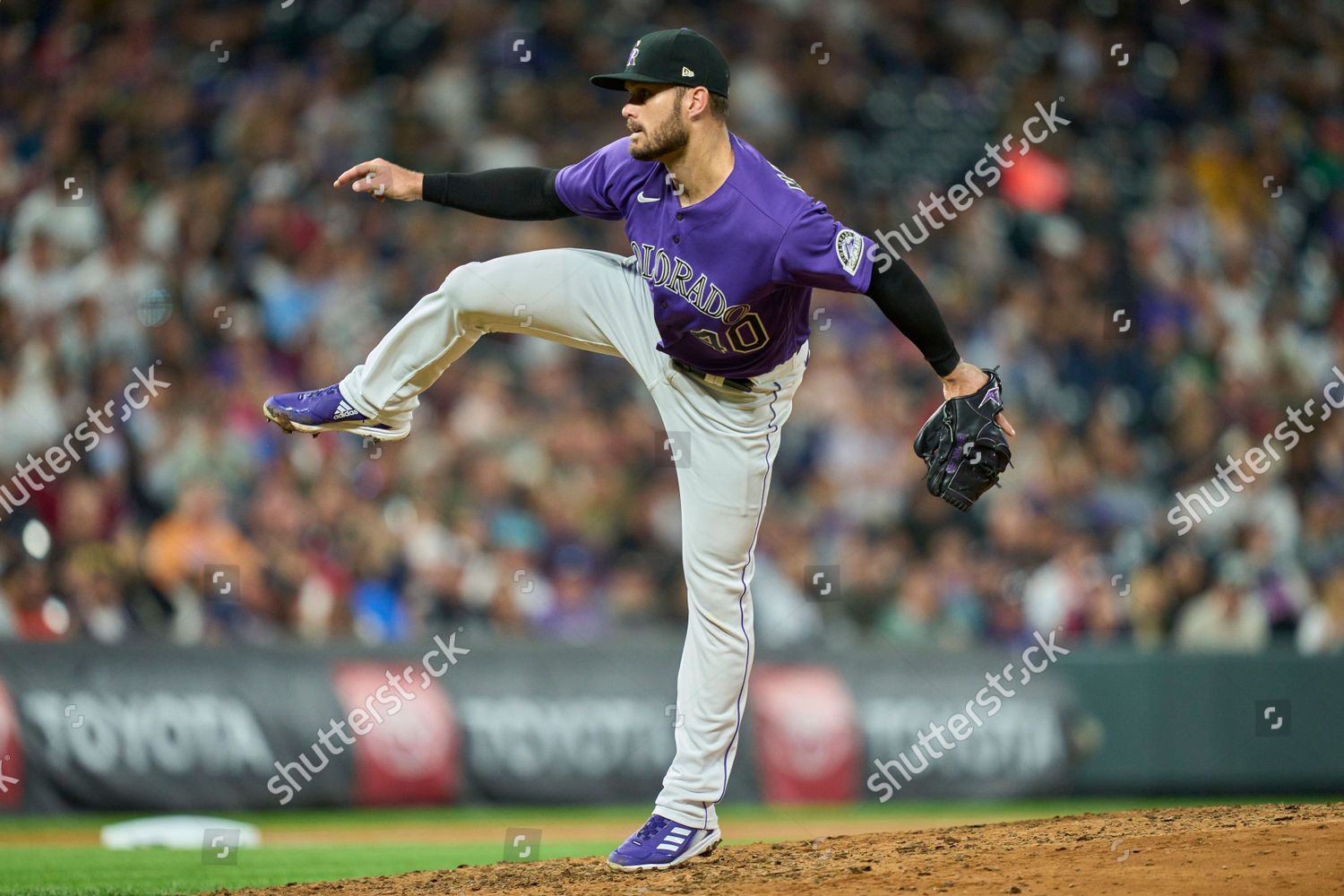 Colorado Pitcher Tyler Kinley 40 Throws Editorial Stock Photo - Stock ...