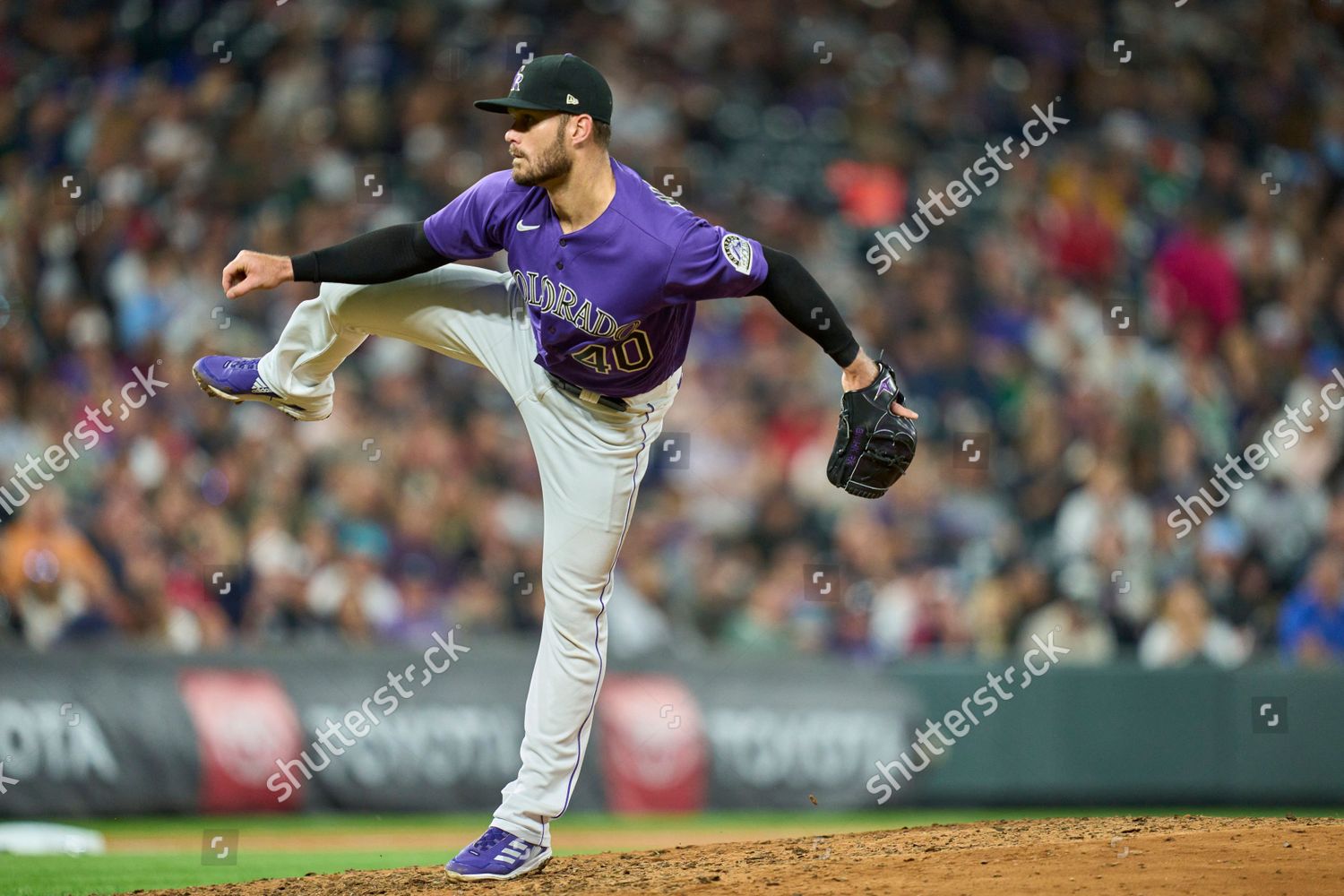 Colorado Pitcher Tyler Kinley 40 Throws Editorial Stock Photo - Stock ...