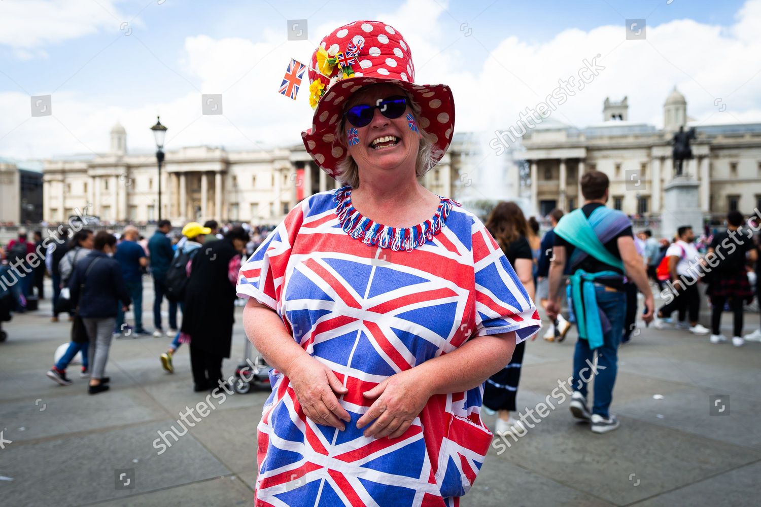 Woman Wears Union Jack Themed Outfit Editorial Stock Photo - Stock ...