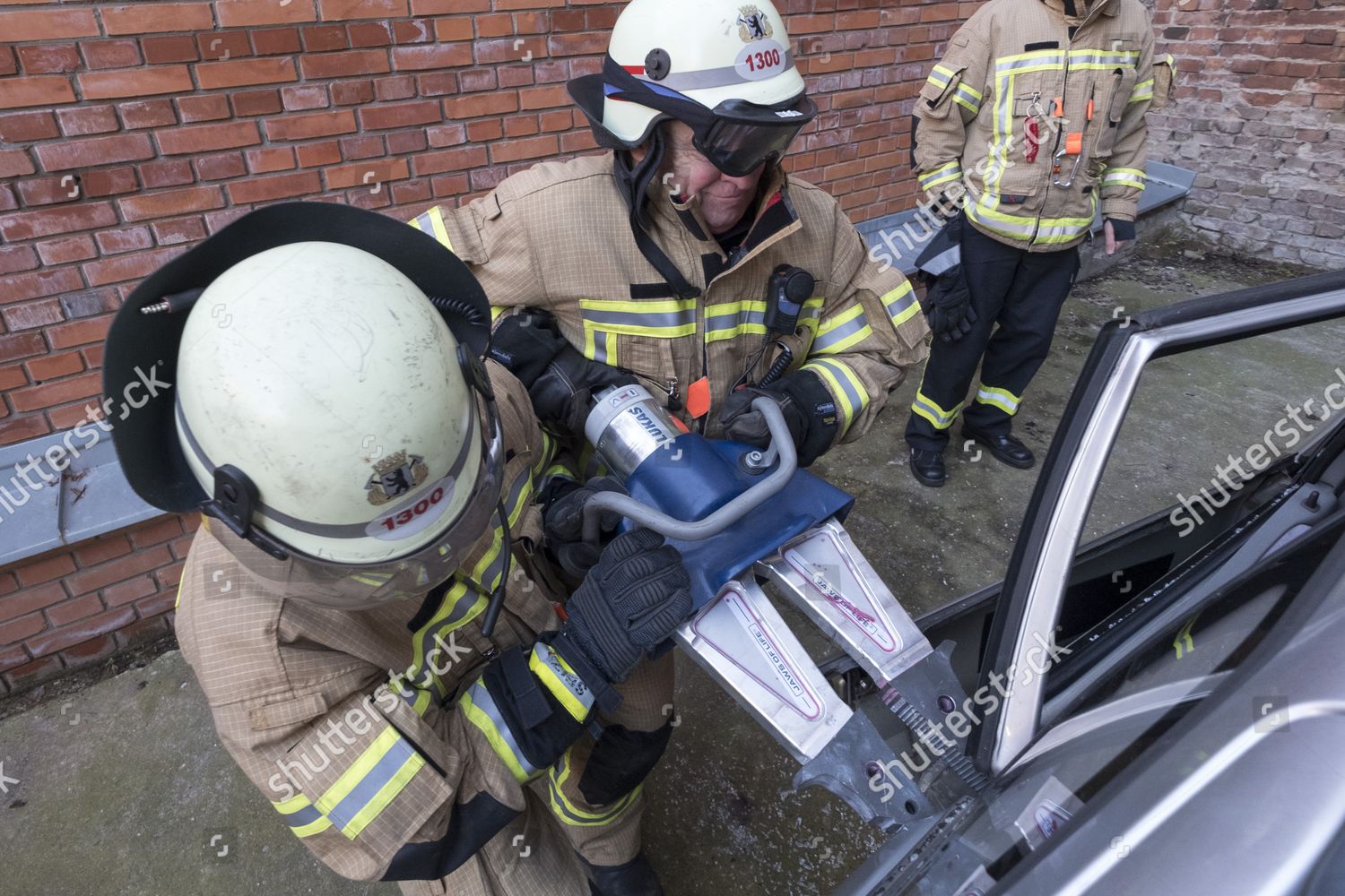 Fire Department Exercise Hydraulic Rescue Kit Editorial Stock Photo ...