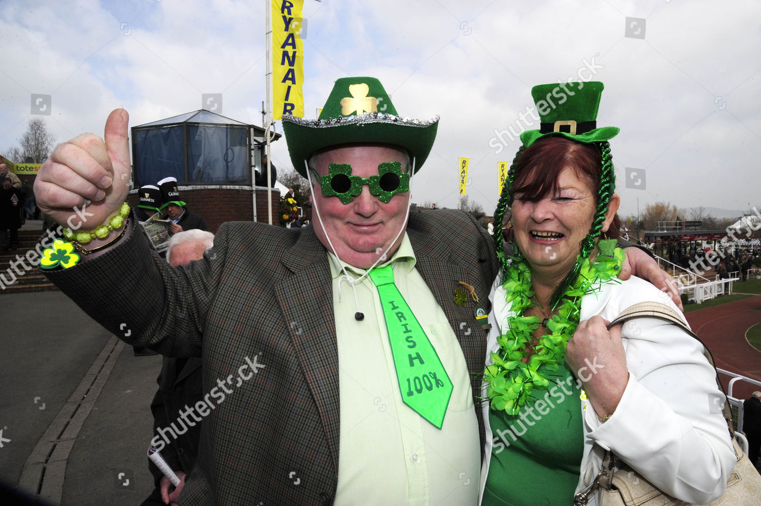 Racegoers Irish Garb St Patricks Day Editorial Stock Photo - Stock ...