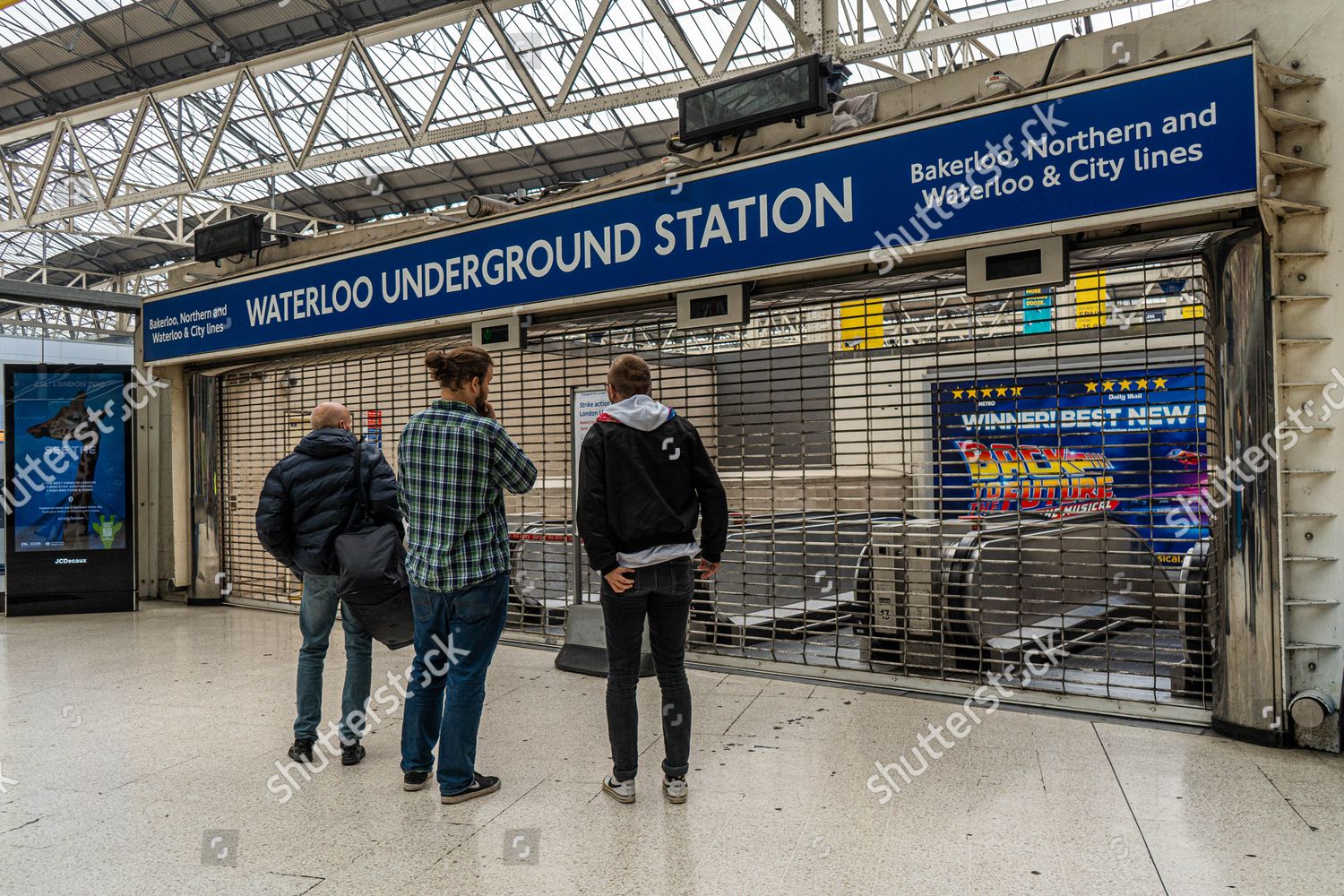 Shut Gates Waterloo Underground Station During Editorial Stock Photo ...