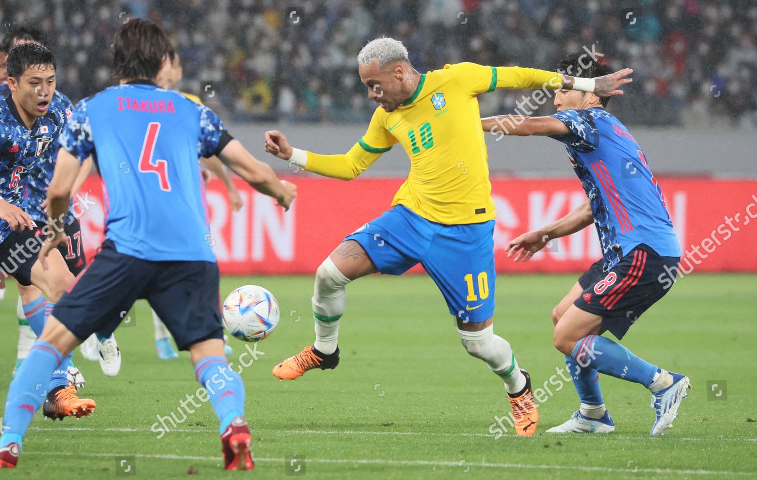 Brazils Forward Neymar Jr C Fights Editorial Stock Photo - Stock Image ...