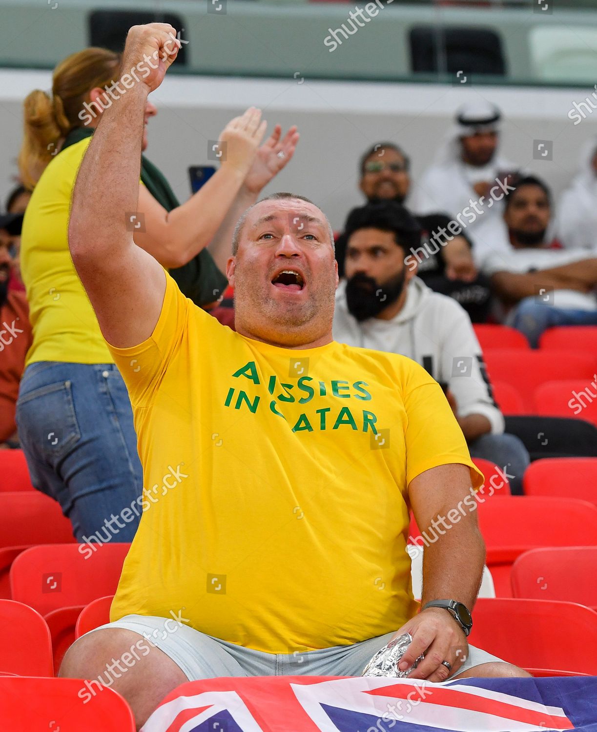 Australian Supporter Cheers Before Fifa World Editorial Stock Photo ...