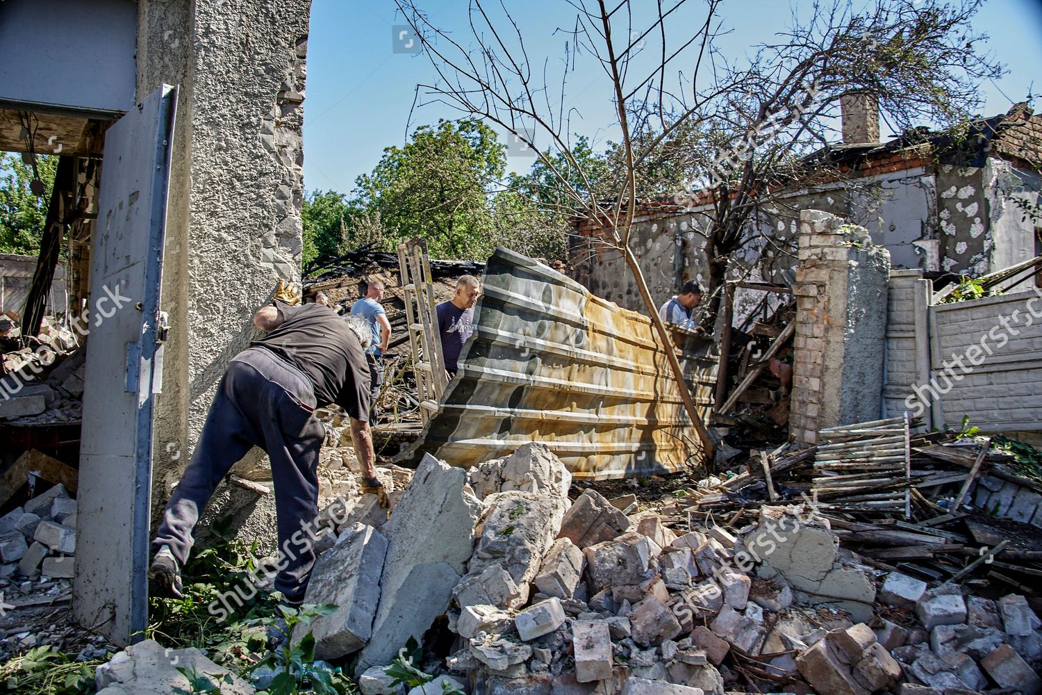 Local People Dismantle Ruins House Destroyed Editorial Stock Photo ...