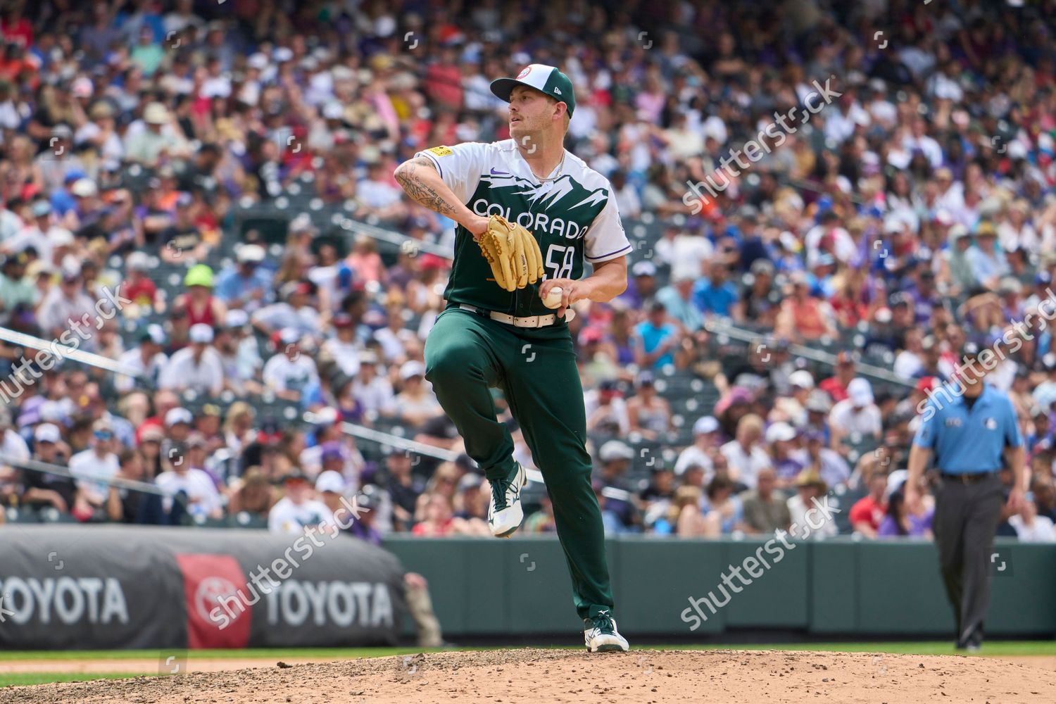 Colorado Pitcher Lucas Gilbreath 58 Throws Editorial Stock Photo ...