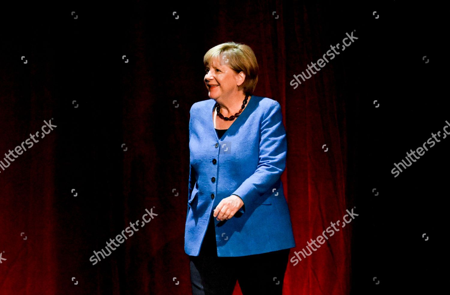 Former German Chancellor Angela Merkel During Editorial Stock Photo ...