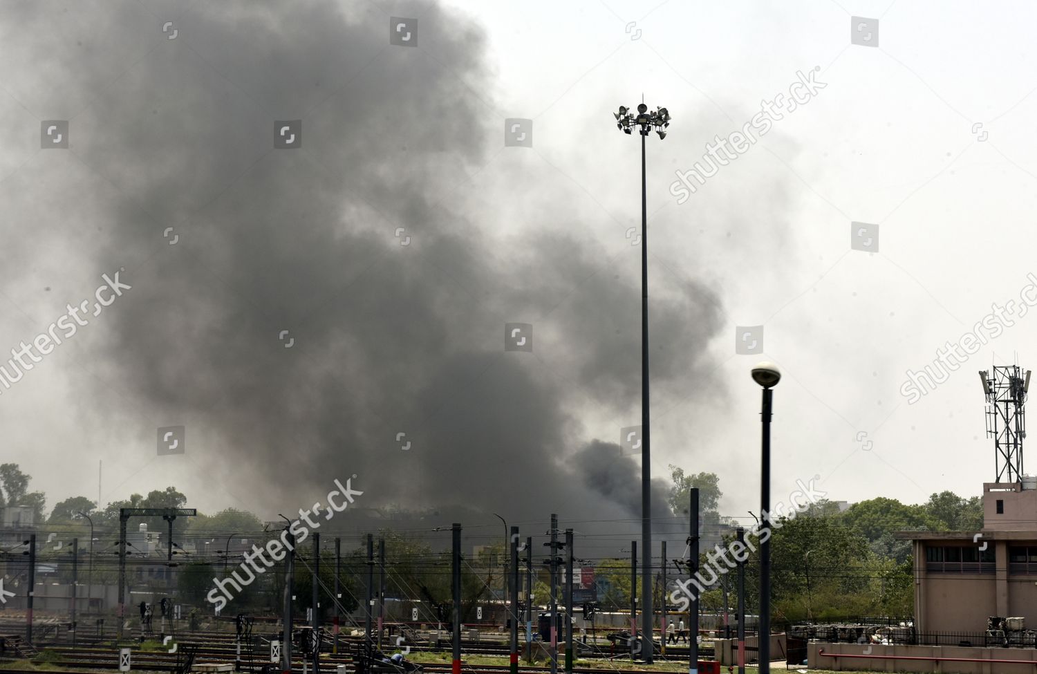 Smoke Billow Out Bus Parking Stand Editorial Stock Photo - Stock Image ...