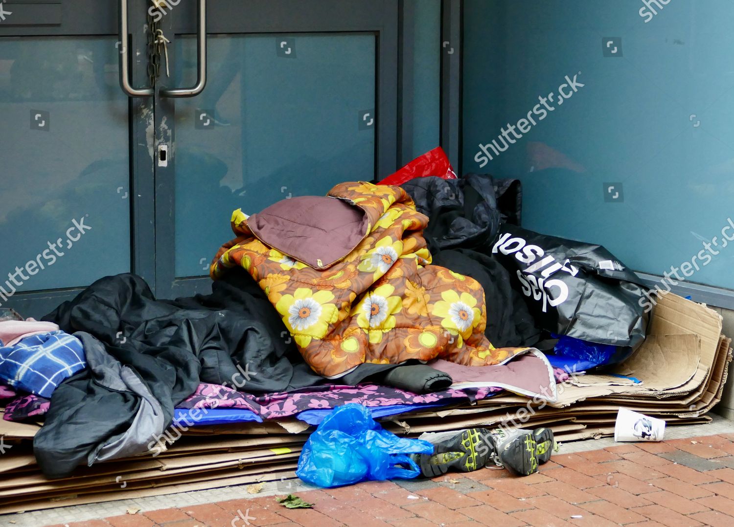 Homeless People Live Outside Doorways Empty Editorial Stock Photo ...
