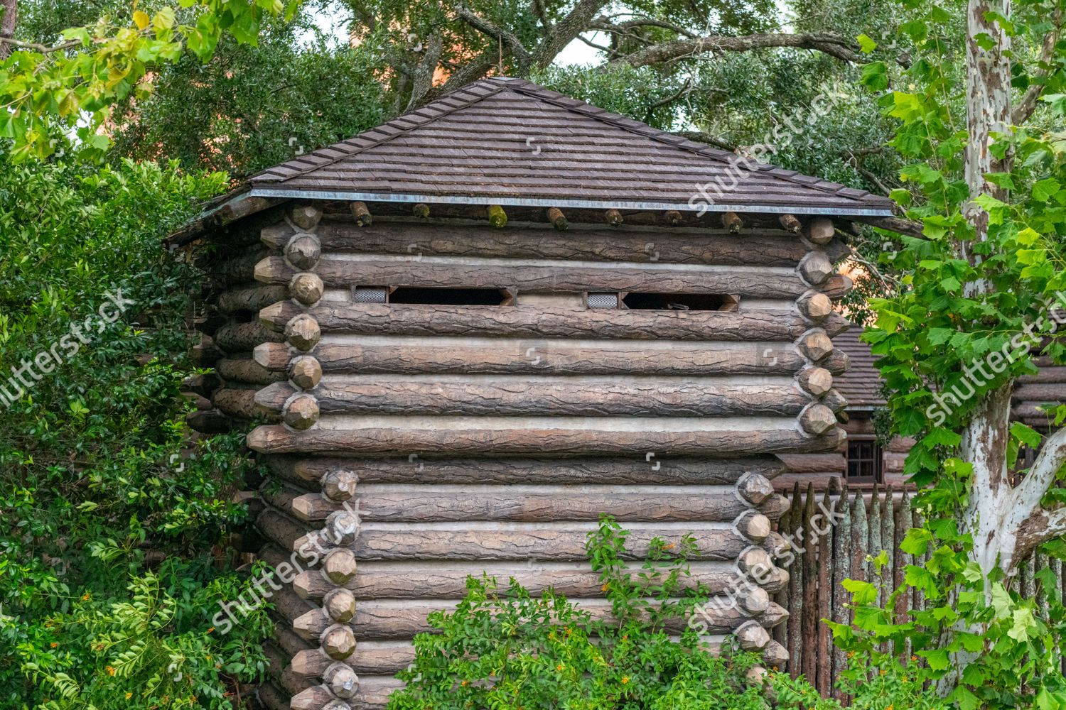Colonial Log Fort Exterior Architecture Old Editorial Stock Photo ...
