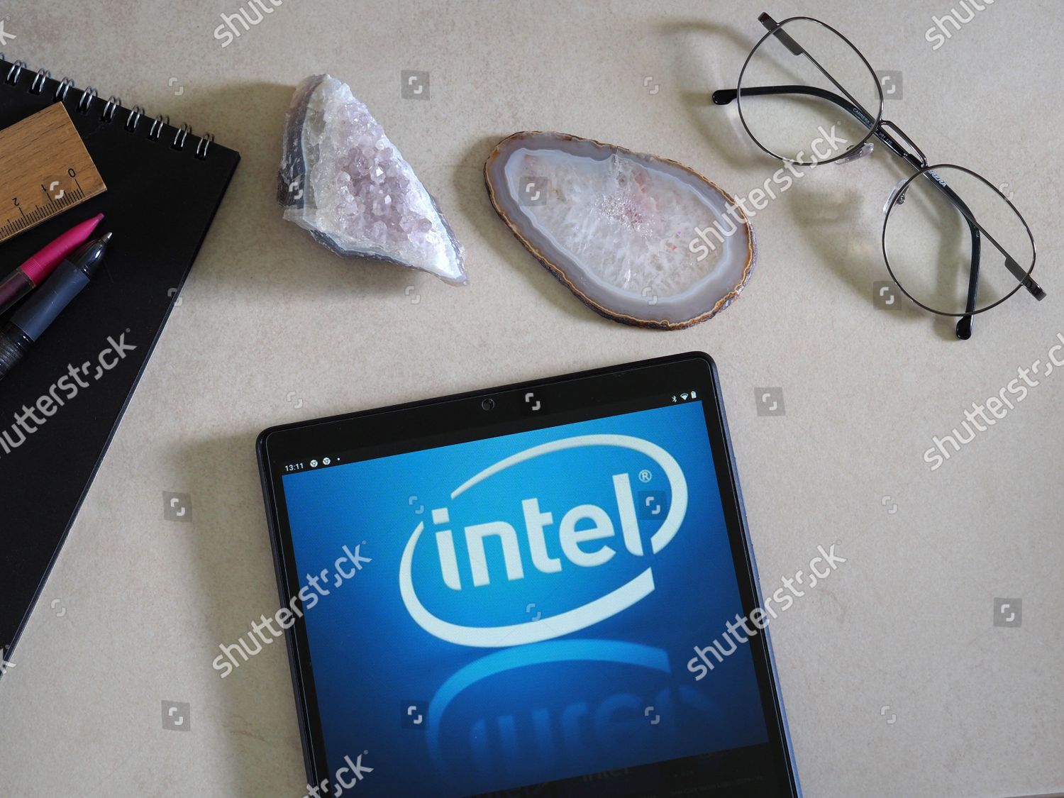 This Photo Illustration Intel Corporation Logo Editorial Stock Photo ...